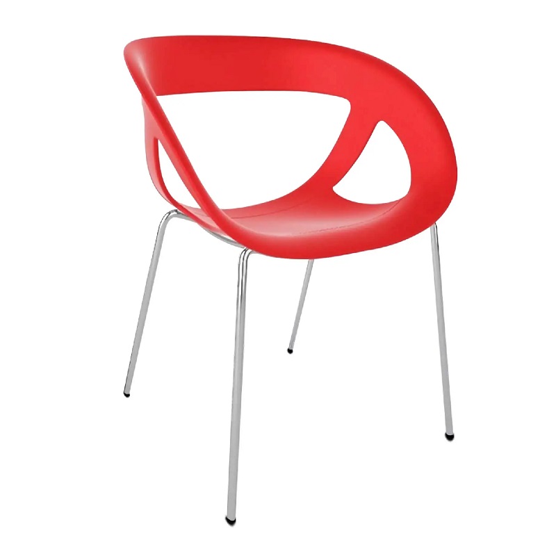 Chaise Chromé Design - Rouge - CHC0038RG Tunisie - ClickUP Shopping