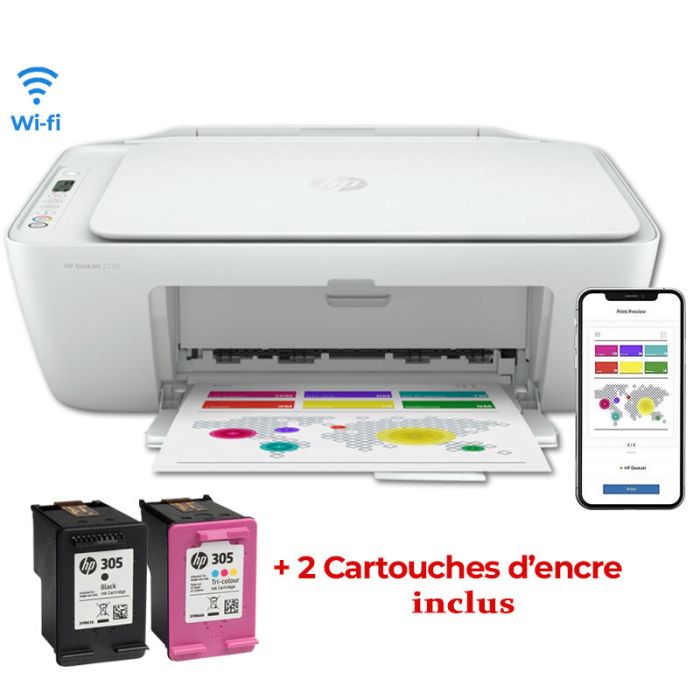 Imprimante Tout-en-un HP DeskJet 2720 Couleur Wi-Fi - 3XV18B Tunisie ...