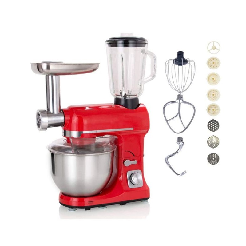 Robot Pétrin Multifonctions Topmatic 1800W PKM-1800 Rouge Tunisie ...