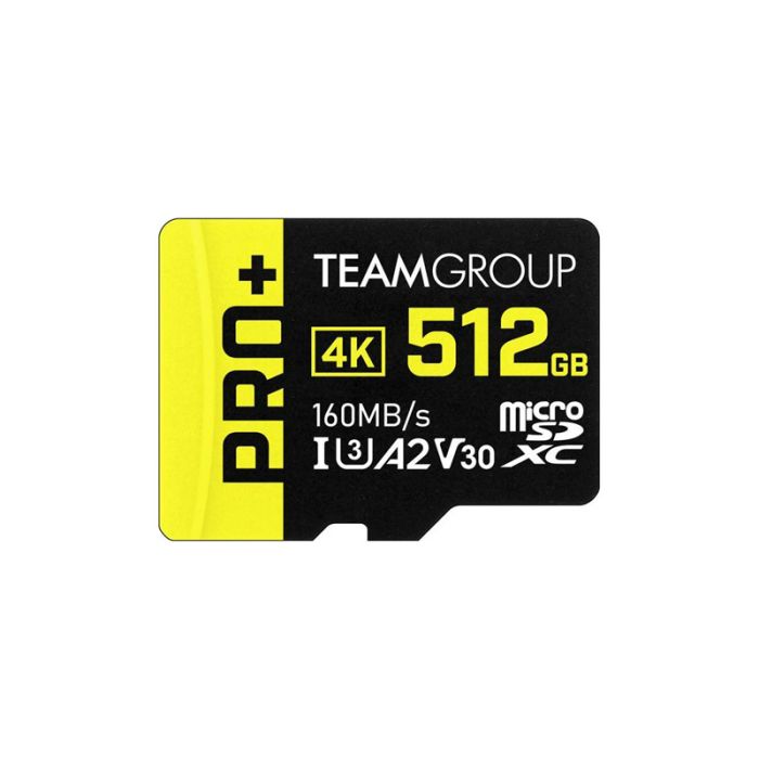 Carte Mémoire Team Group A2 Pro Plus 512 Go Micro Sdxc Uhs-i U3 A2 - Tppmsdx512gia2v3003 Tunisie ...