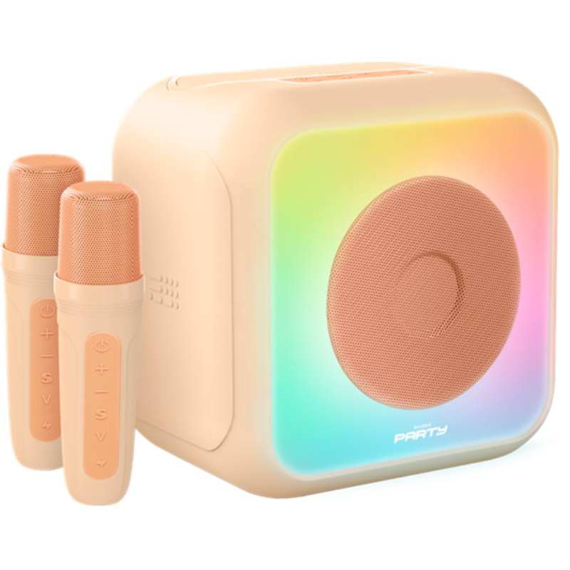 Enceinte Bigben Karaoke avec 2 micros sans fil - Rose -PARTYBTKMP ...